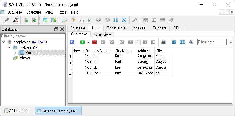 Sqlite 기존 테이블에 Csv 파일 Insertimport 하기 낟알 데이터